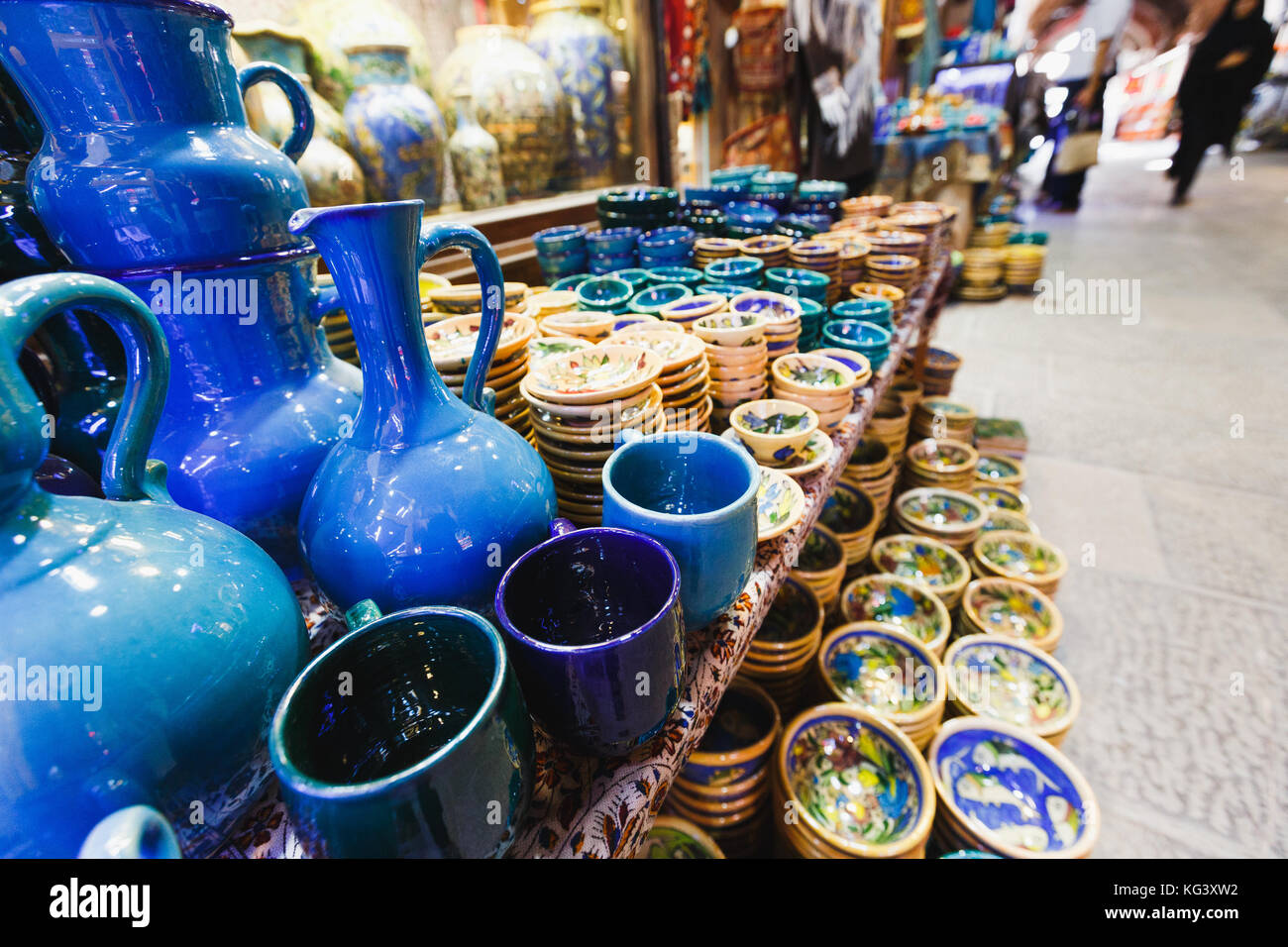 ISFAHAN, IRAN - OCTOBER 06, 2016: traditional iranian souvenirs in ...