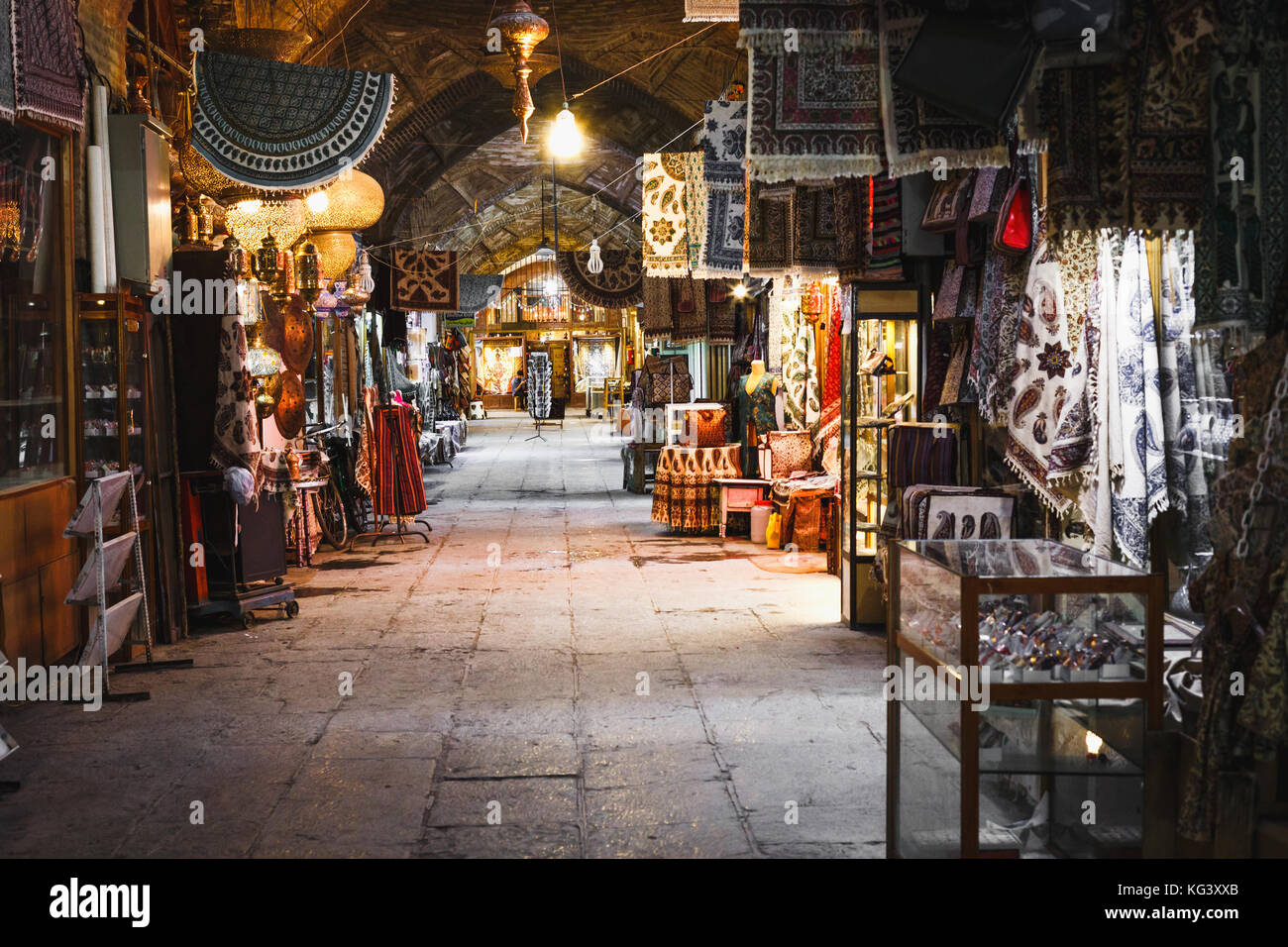 ISFAHAN, IRAN - OCTOBER 06, 2016: traditional iranian souvenirs in ...