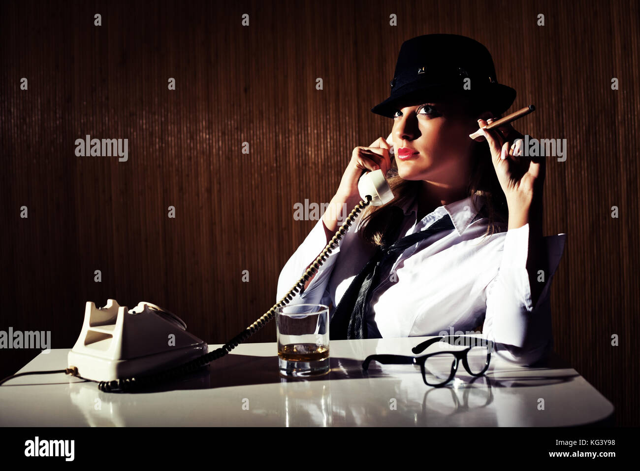 Blonde girl smoking hi-res stock photography and images - Alamy