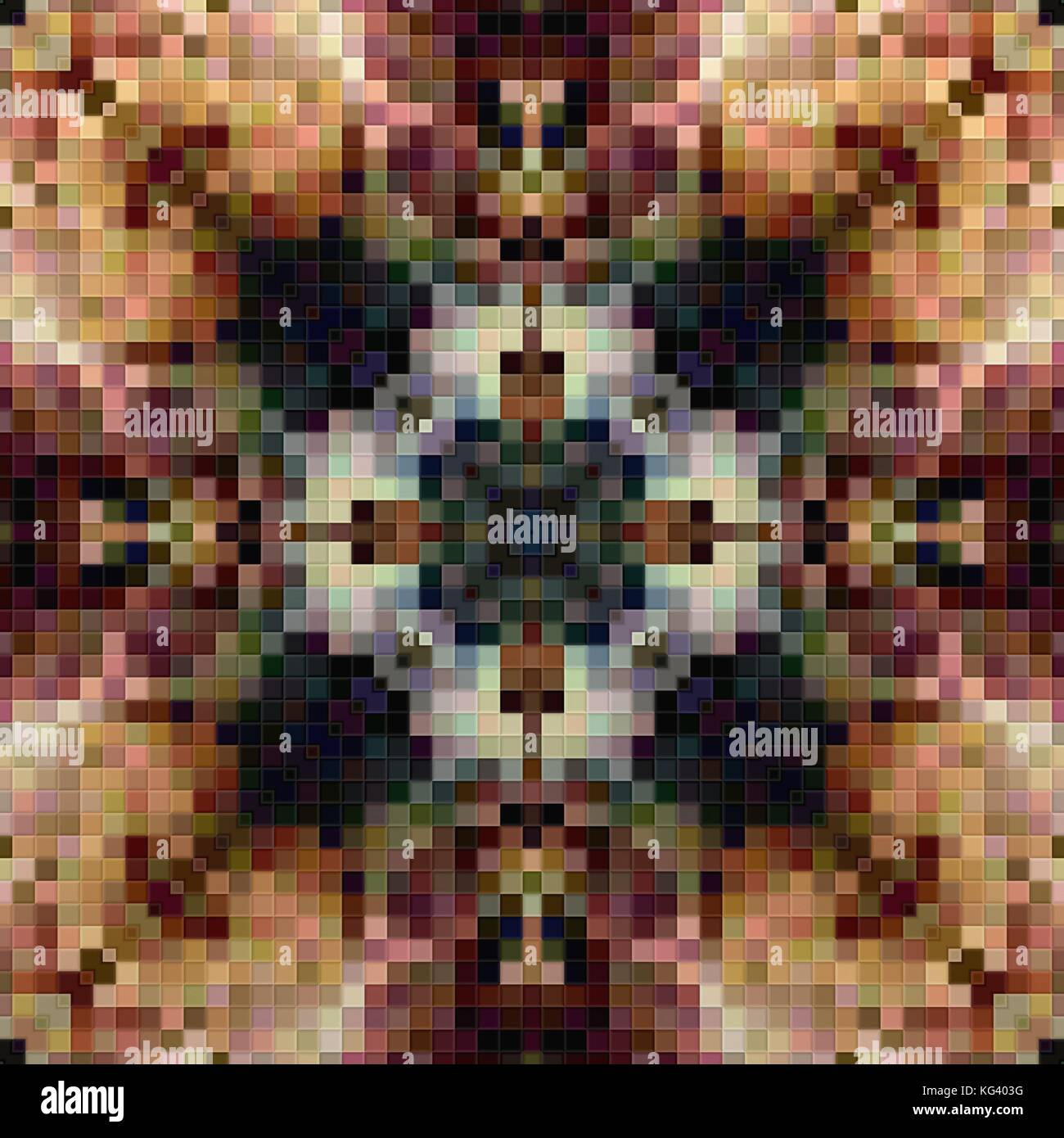 Decorative multicolor mosaic texture with abstract shapes of squares of ...