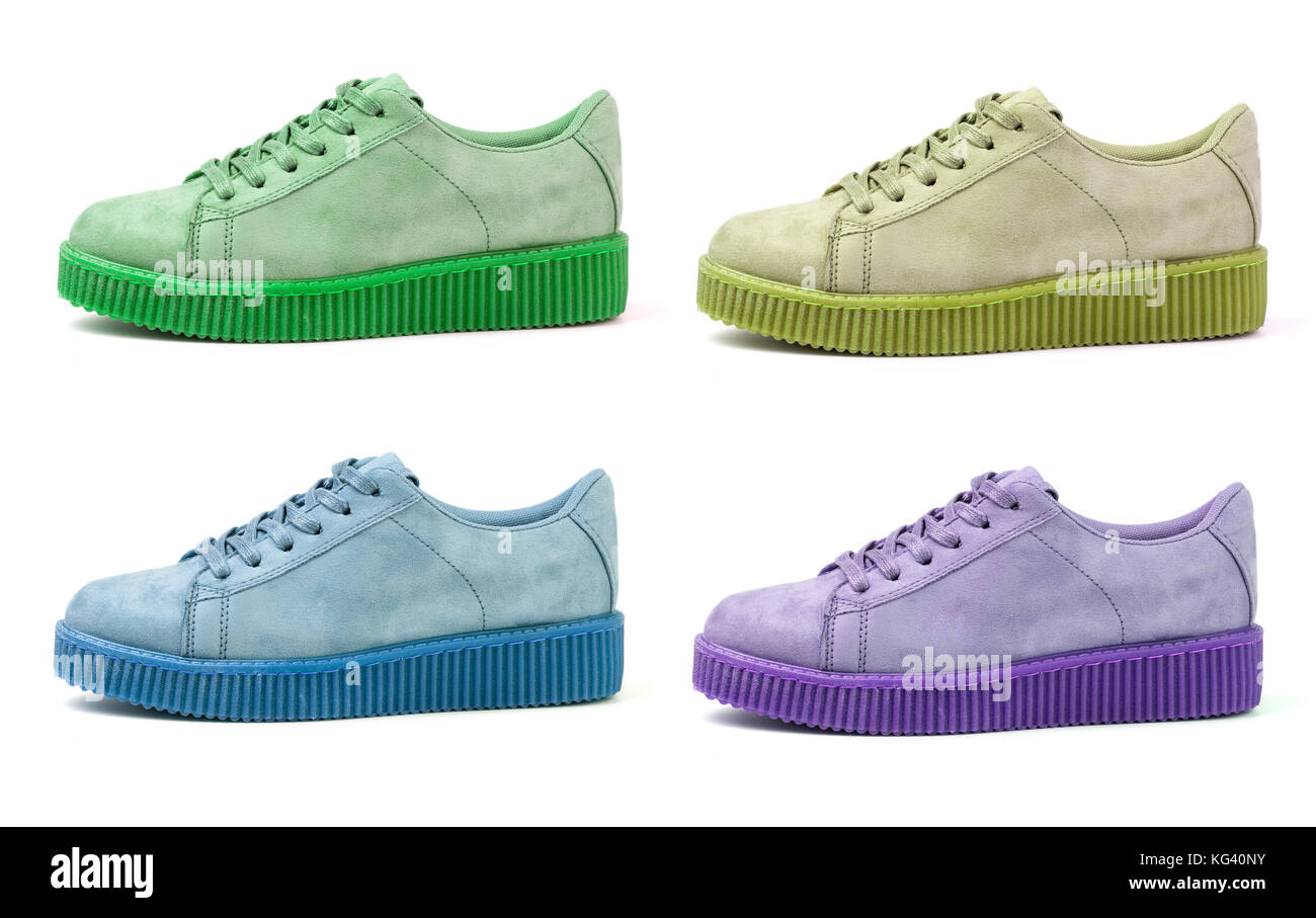 Four pairs of shoes hi-res stock photography and images - Alamy