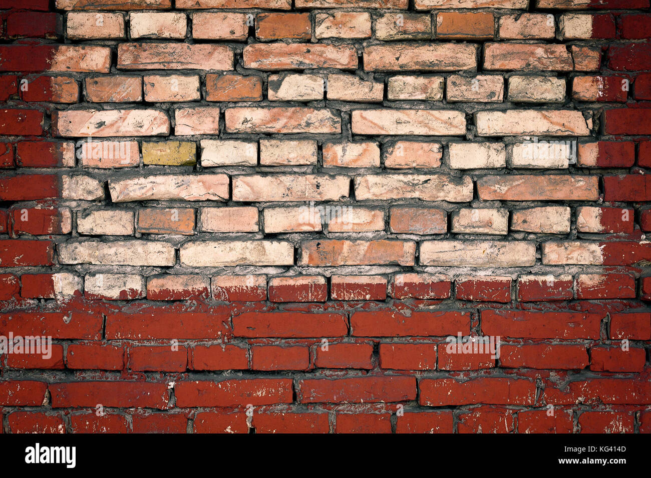 Colorful painted brick wall background Stock Photo - Alamy
