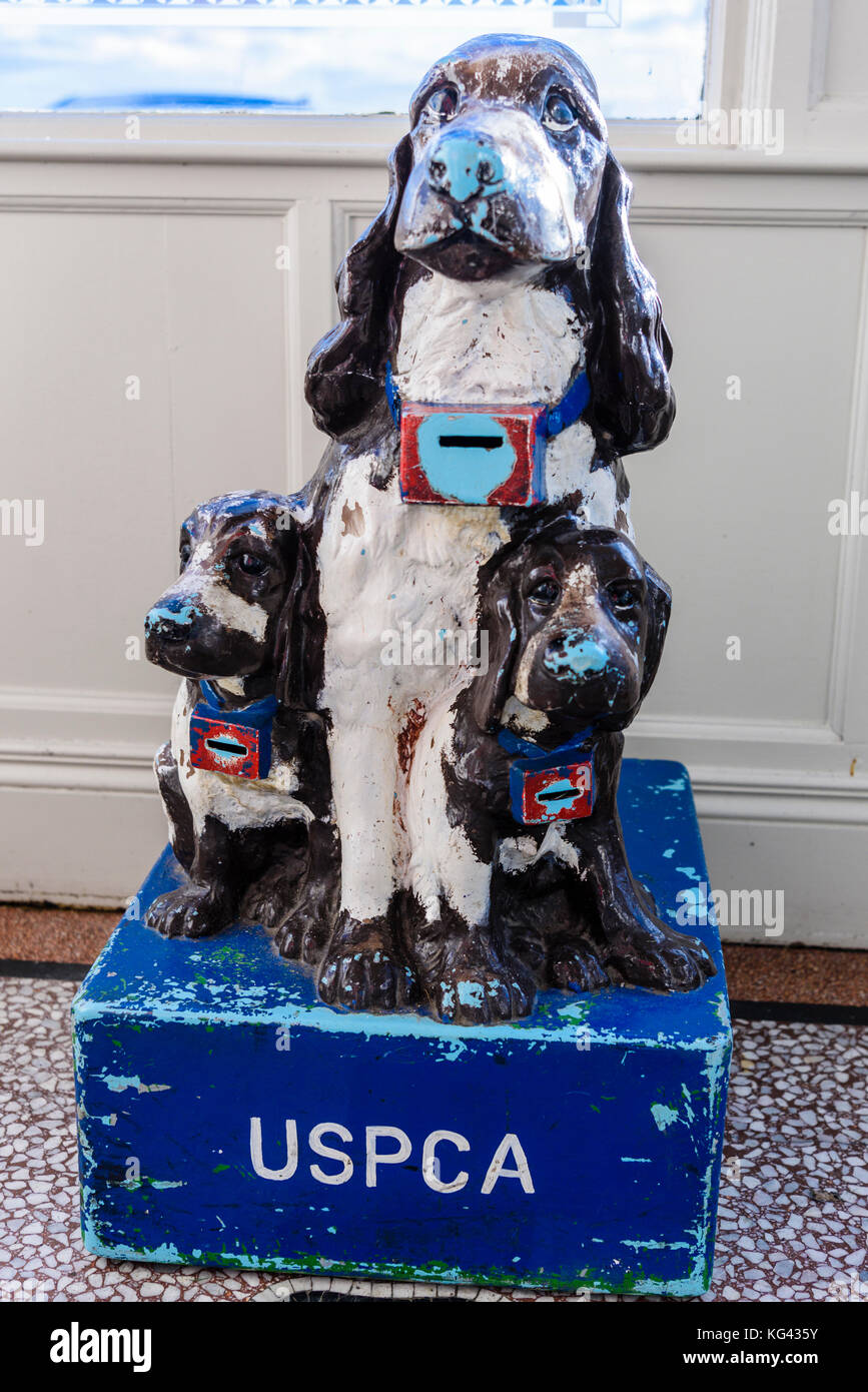 An old fashioned collection box for the Ulster Society for the ...