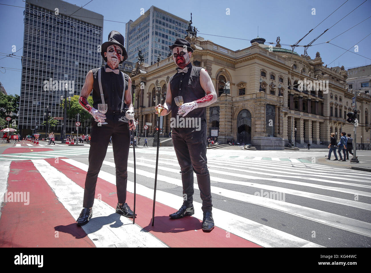 November 2, 2017 - Sao Paulo, Brazil - a group of people dressed as ...
