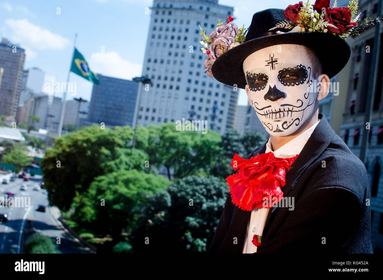 São Paulo Brazil. November 2, 2017. Movement during the Zombie Walk, in ...