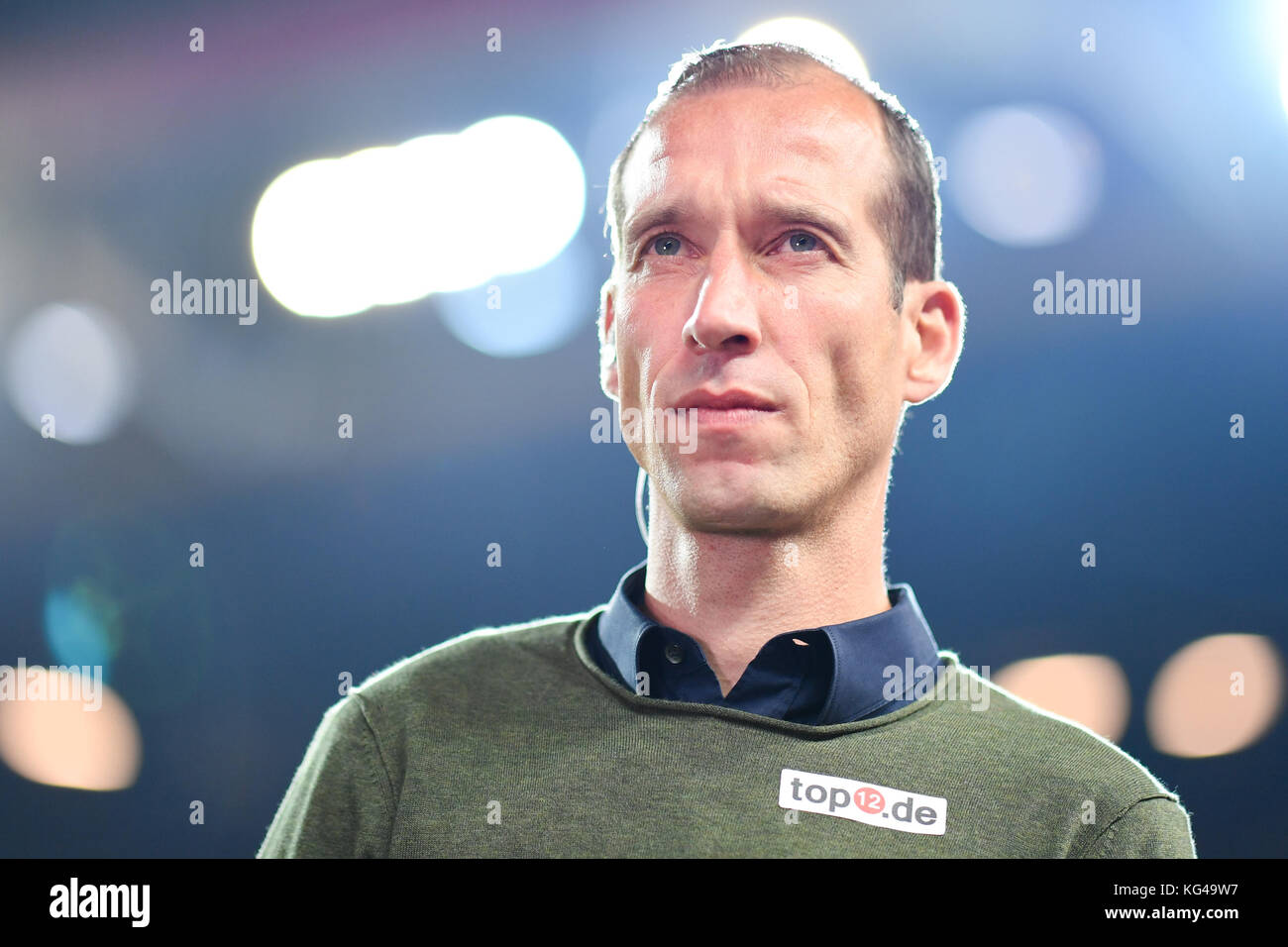 Kaiserslautern's coach Jeff Strasser during a television interview at ...