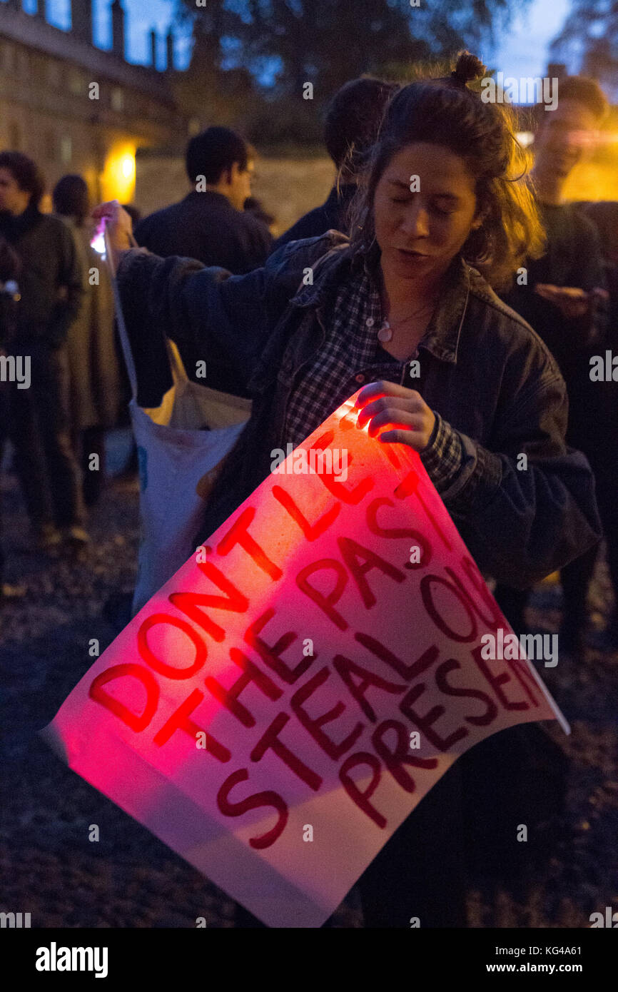 Oxford, UK. 3rd Nov, 2017. Hundreds of Oxford University students turn ...
