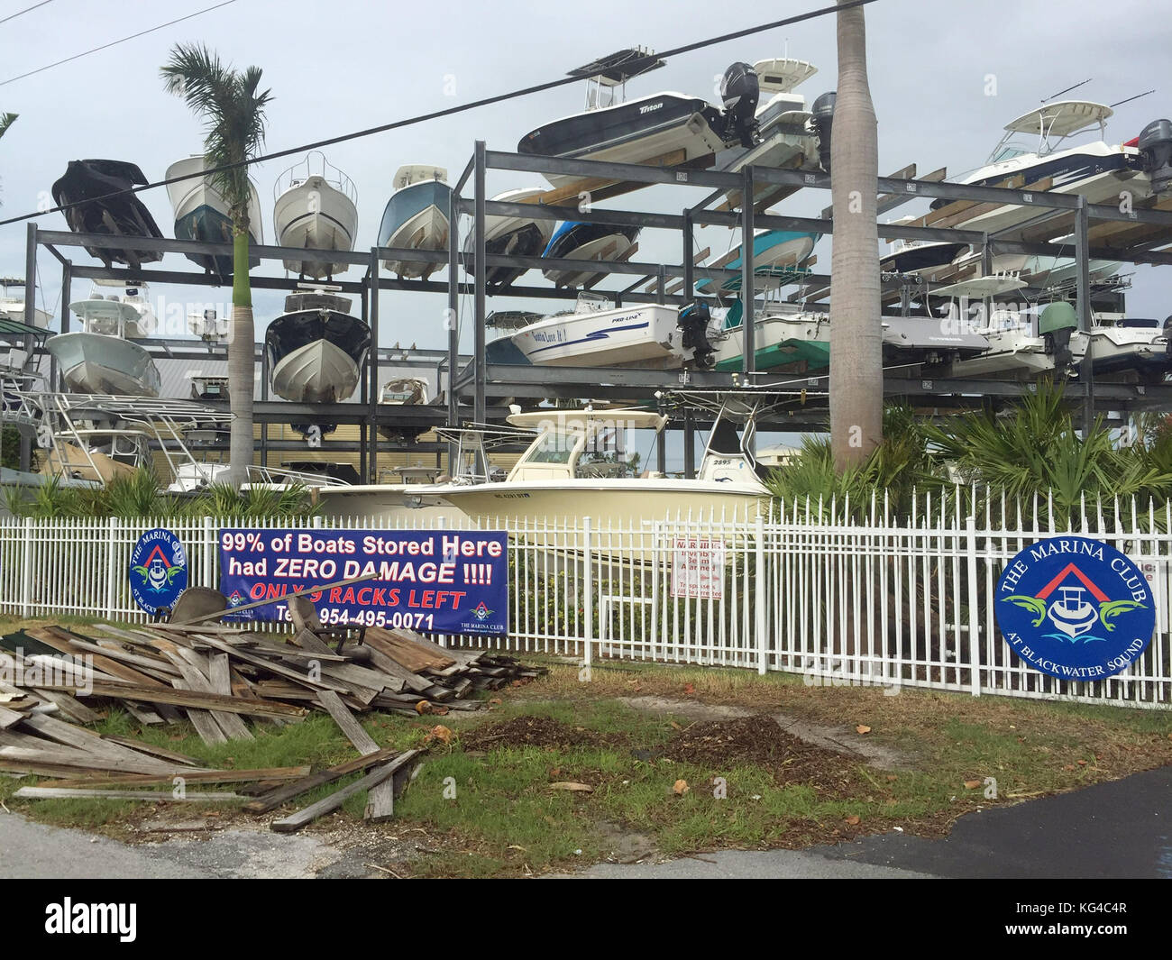 Hurricane irma florida boat hi-res stock photography and images - Alamy