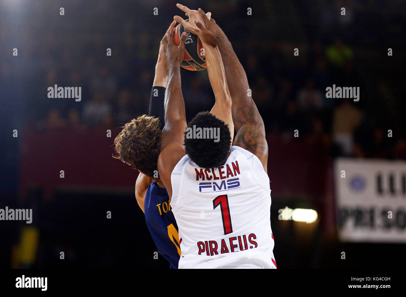 Barcelona, Spain. 3rd November, 2017. Jamel McLean and Ante Tomic ...
