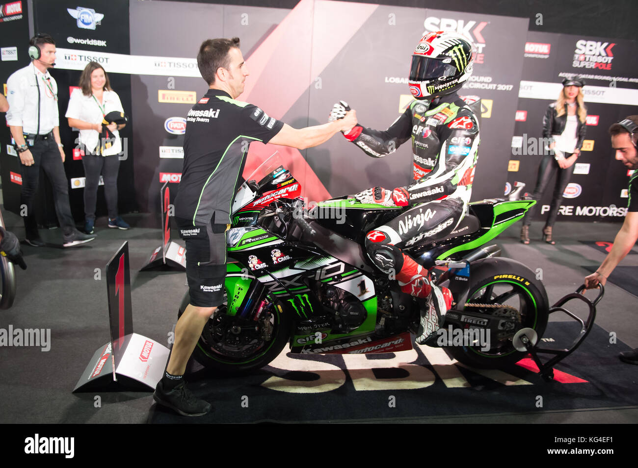 3rd November 2017, Losail Circuit, Qatar. Jonathan Rea who rides ...