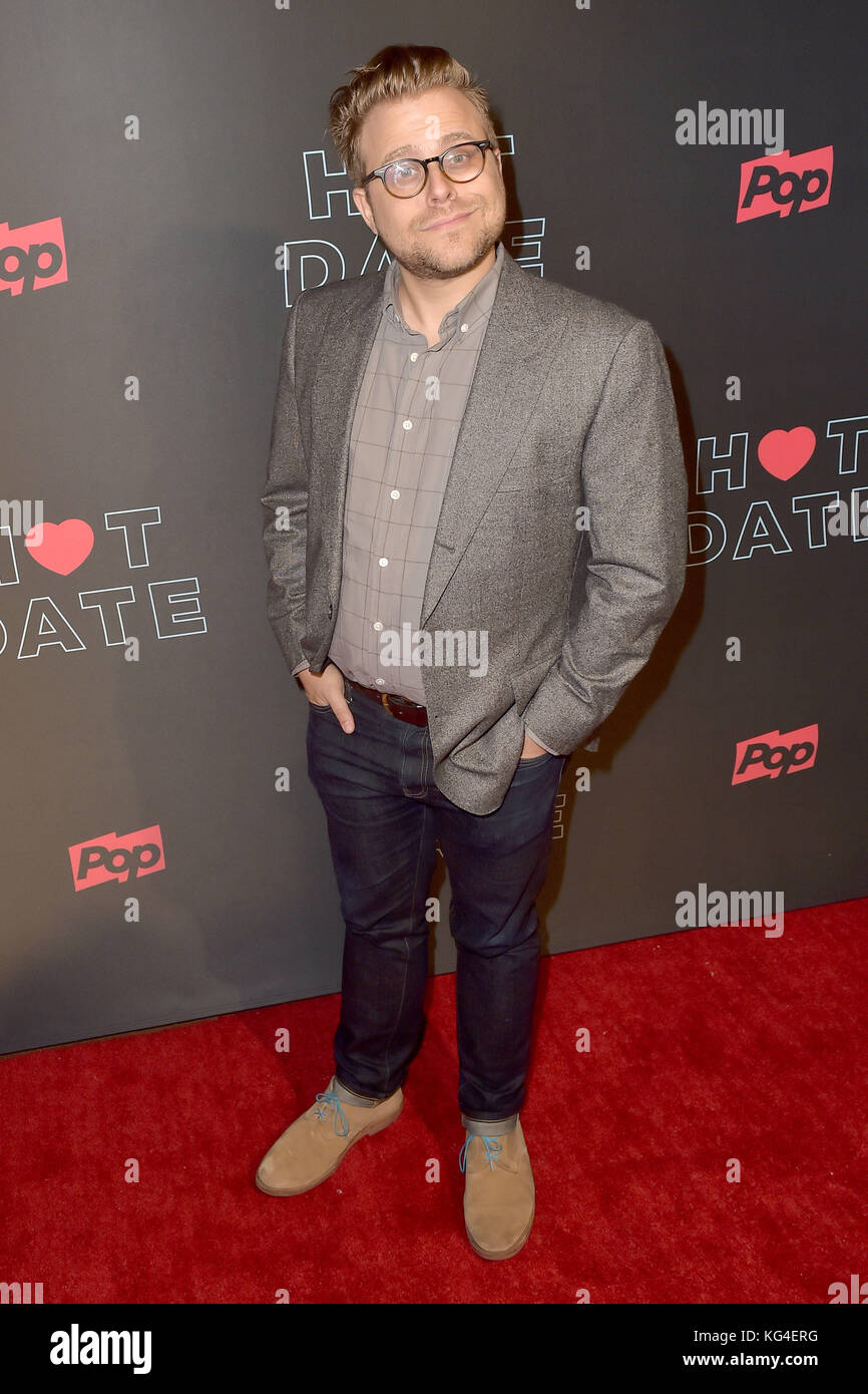 Adam Conover at the premiere of the series ?Hot Date? at restaurant ...