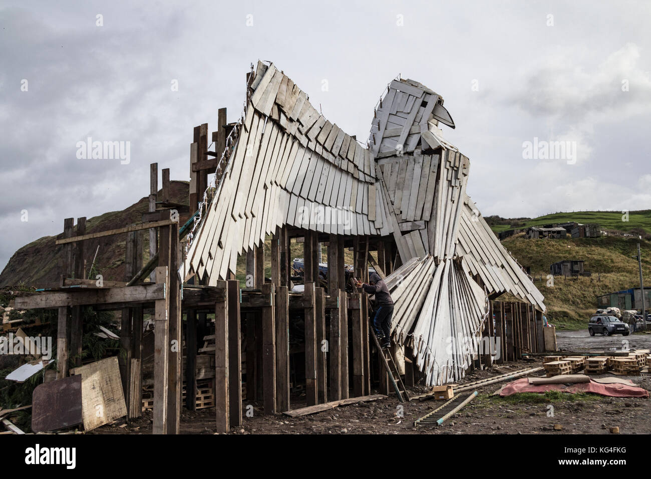 Skinningrove, North Yorkshire, England, United Kingdom. Huge pigeon ...