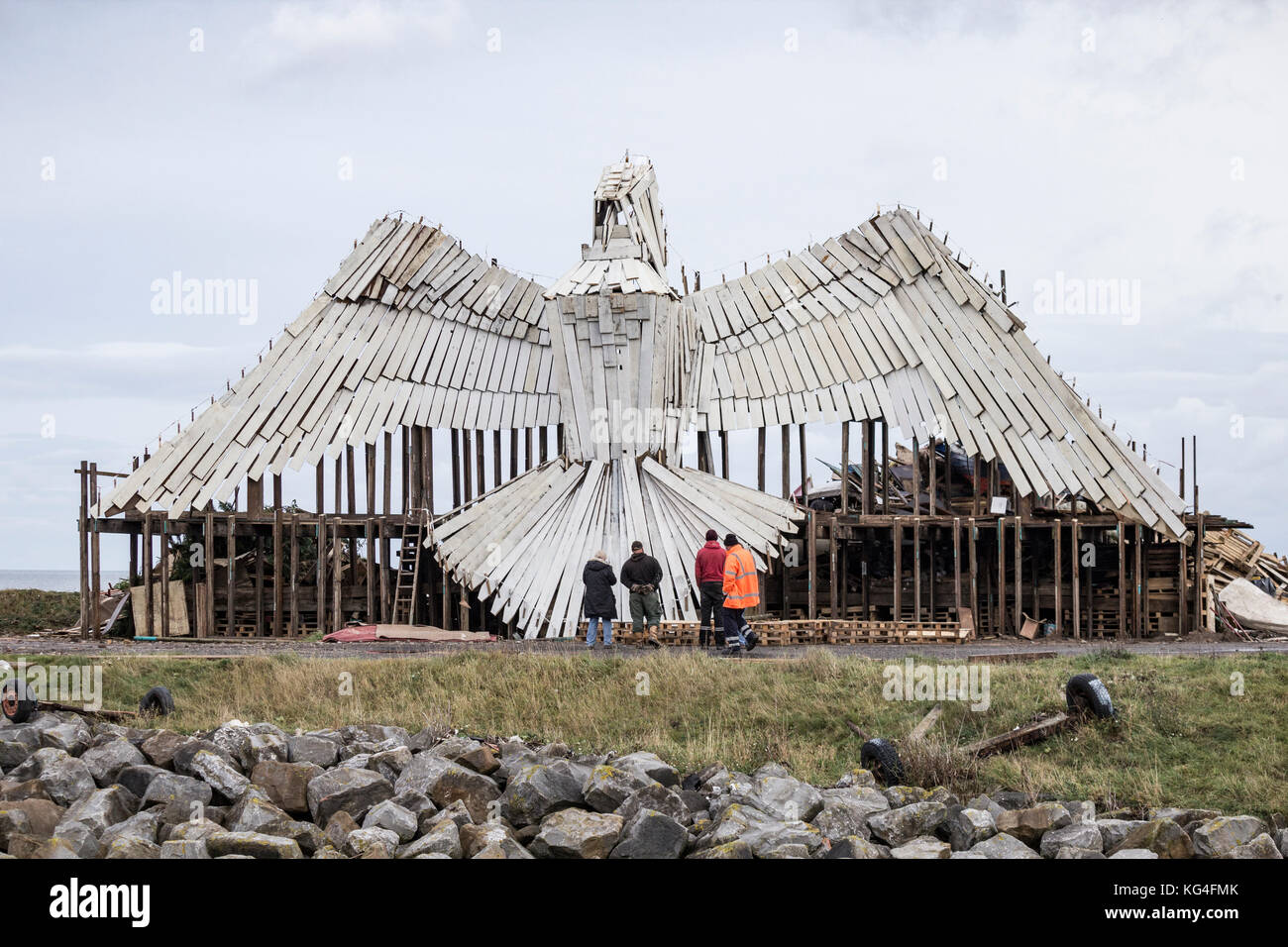 Skinningrove, North Yorkshire, England, United Kingdom. Huge pigeon ...