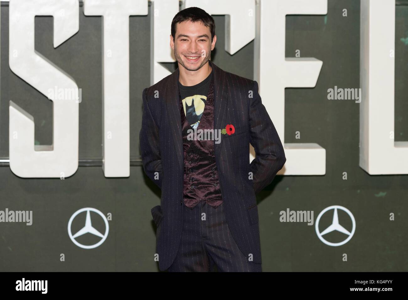 Ezra Miller attends photocall of JUSTICE LEAGUE. London, England, UK ...