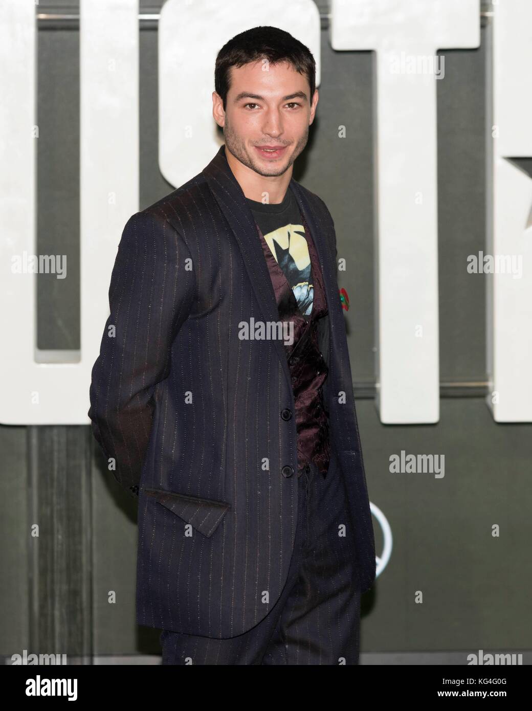 Ezra Miller attends photocall of JUSTICE LEAGUE. London, England, UK ...