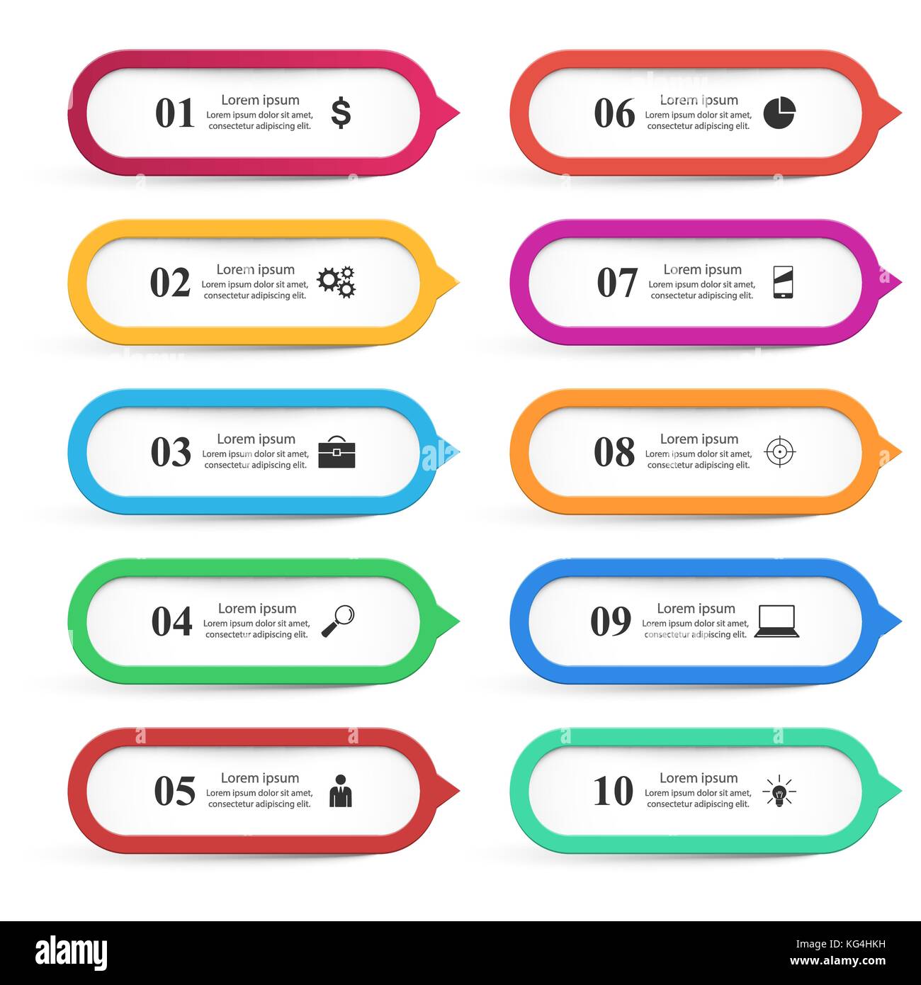 Infographic design. List of 10 items Stock Vector Image & Art - Alamy