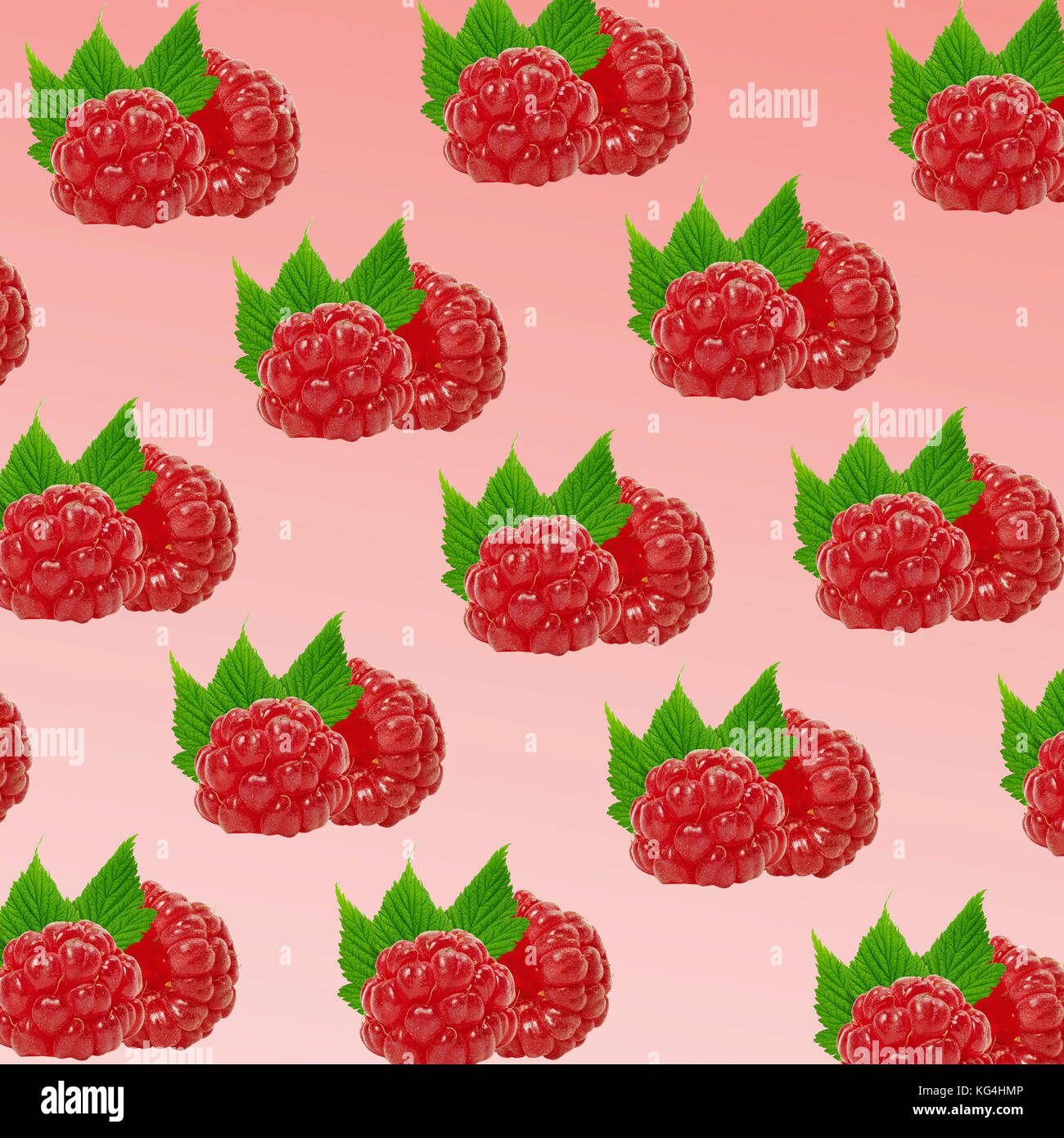 Raspberries pattern on pastel pink background. Minimal fruit concept ...