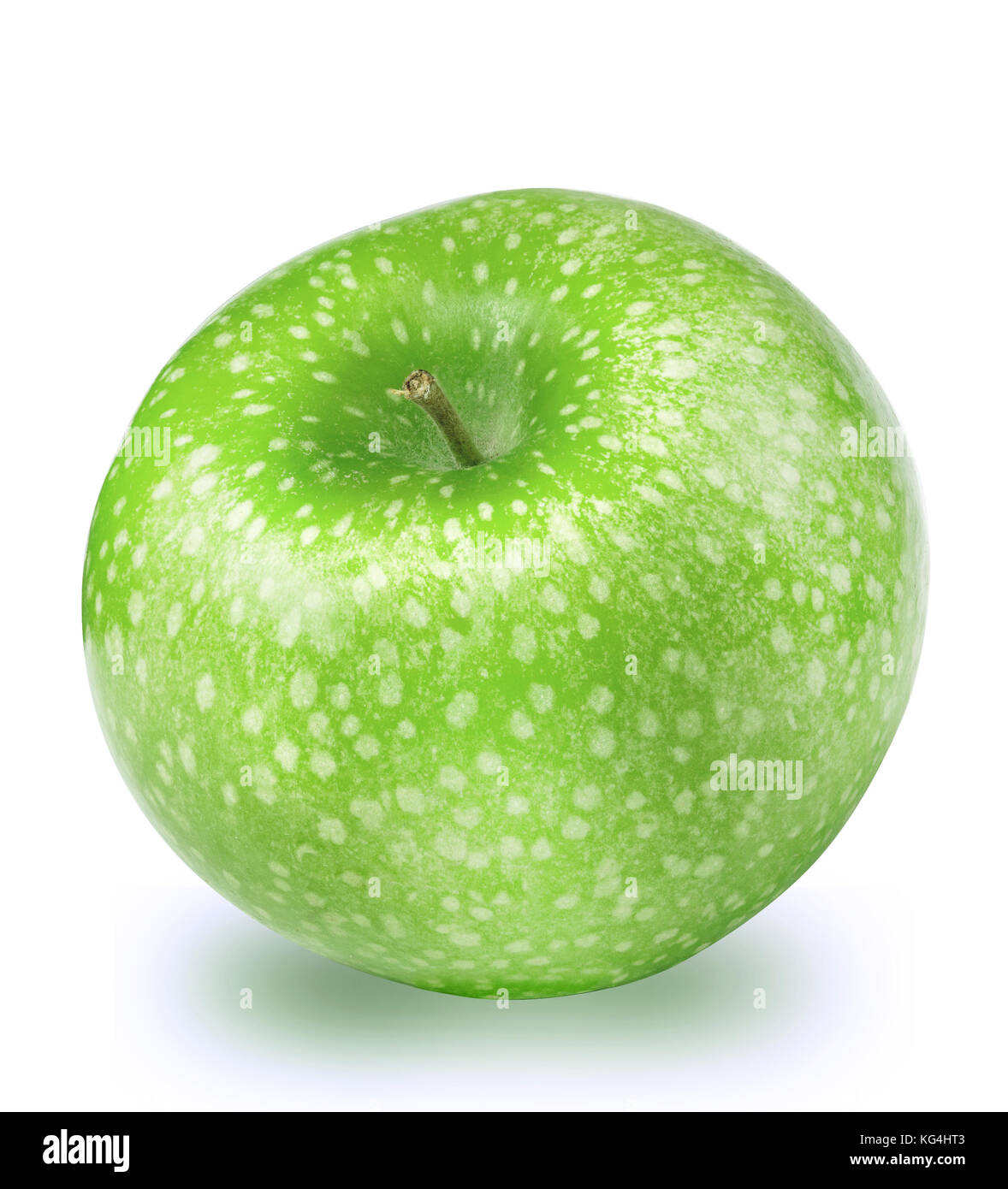Ripe green apple fruit isolated on white background with clipping path ...