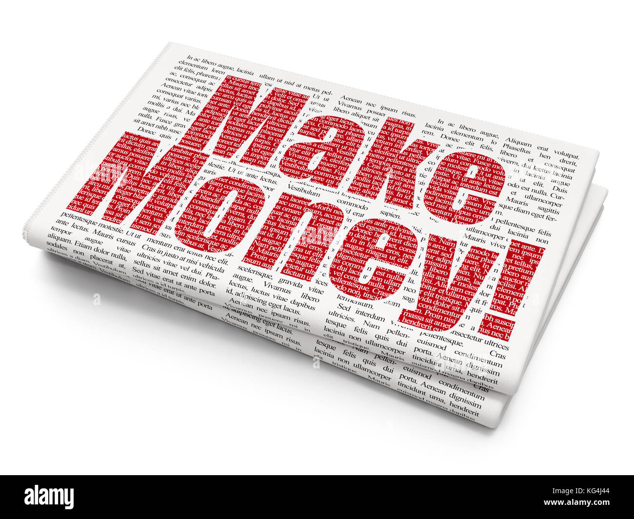 Finance concept: Make Money! on Newspaper background Stock Photo - Alamy