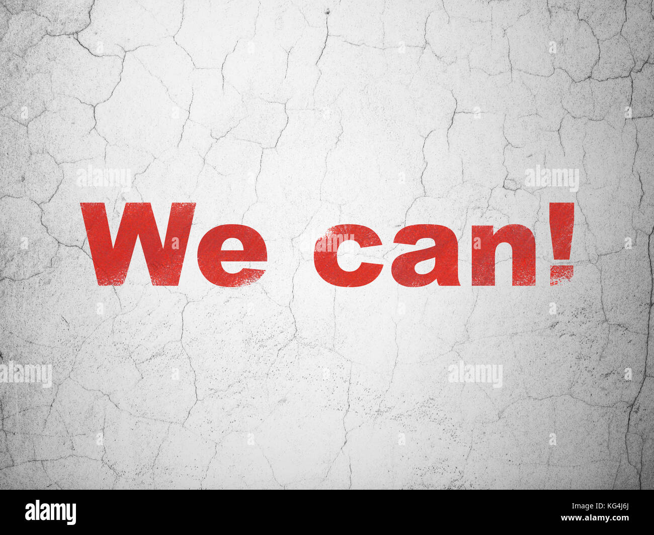 Finance concept: We can! on wall background Stock Photo - Alamy