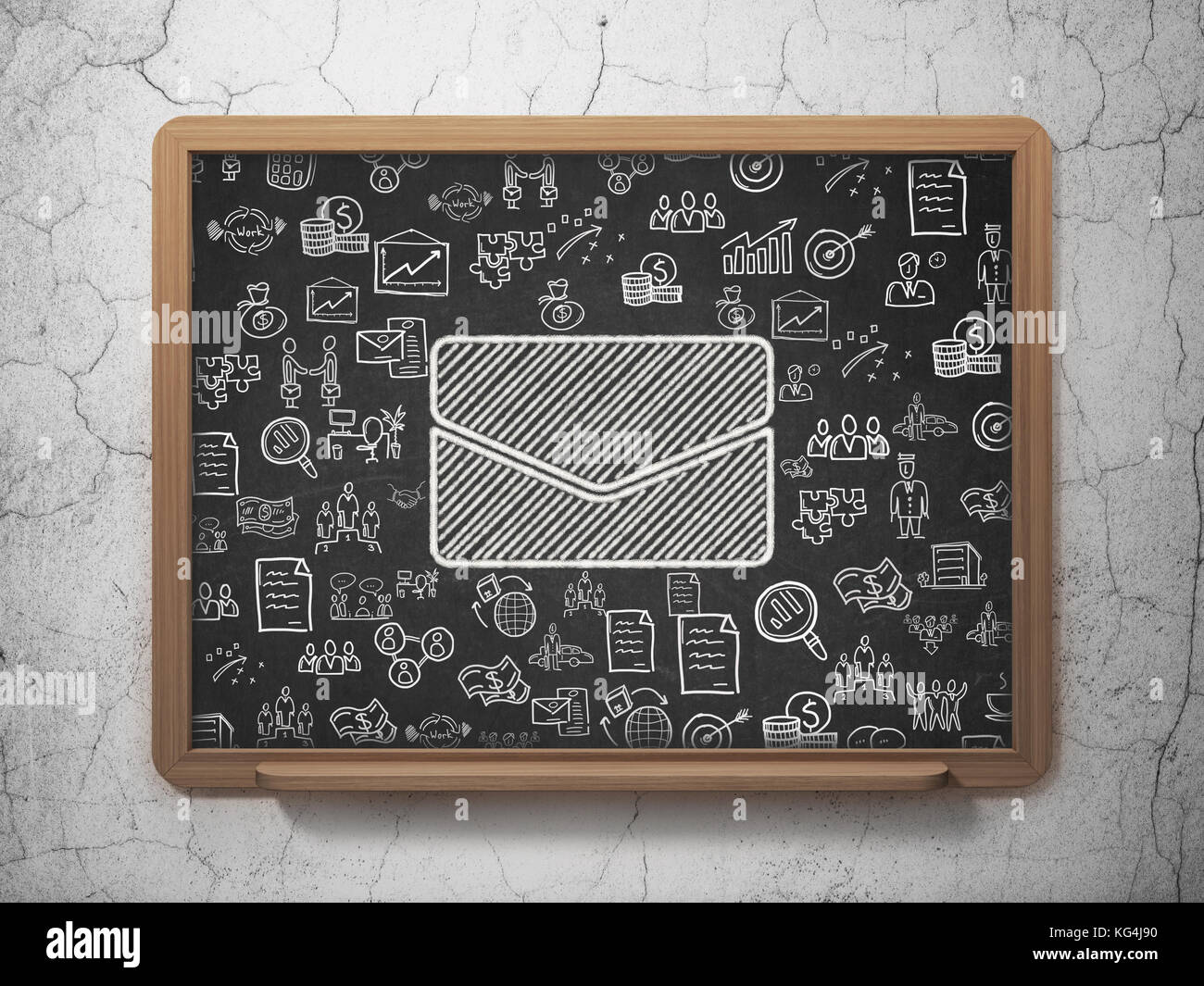 Business concept: Email on School board background Stock Photo - Alamy