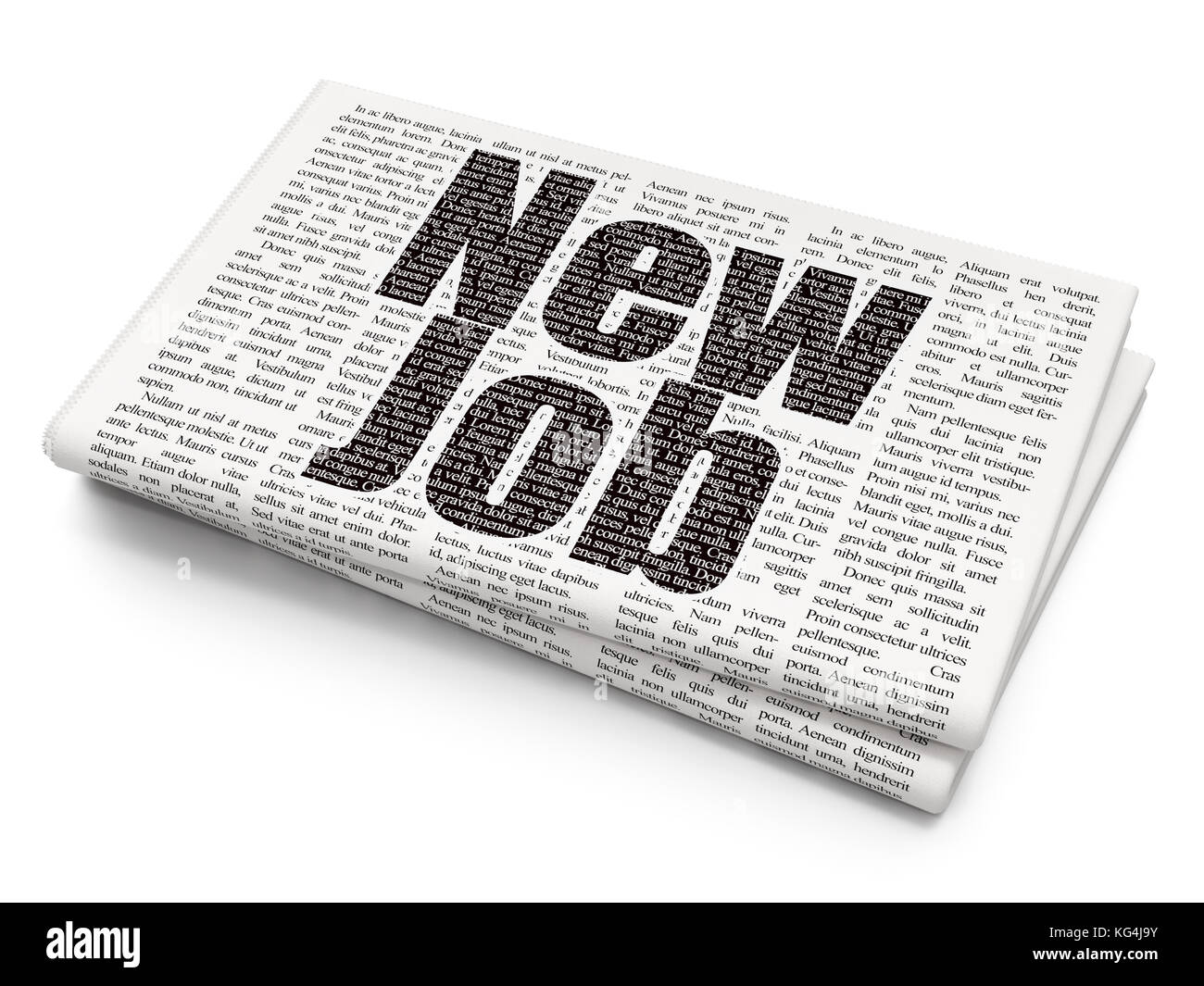 Finance concept: New Job on Newspaper background Stock Photo - Alamy