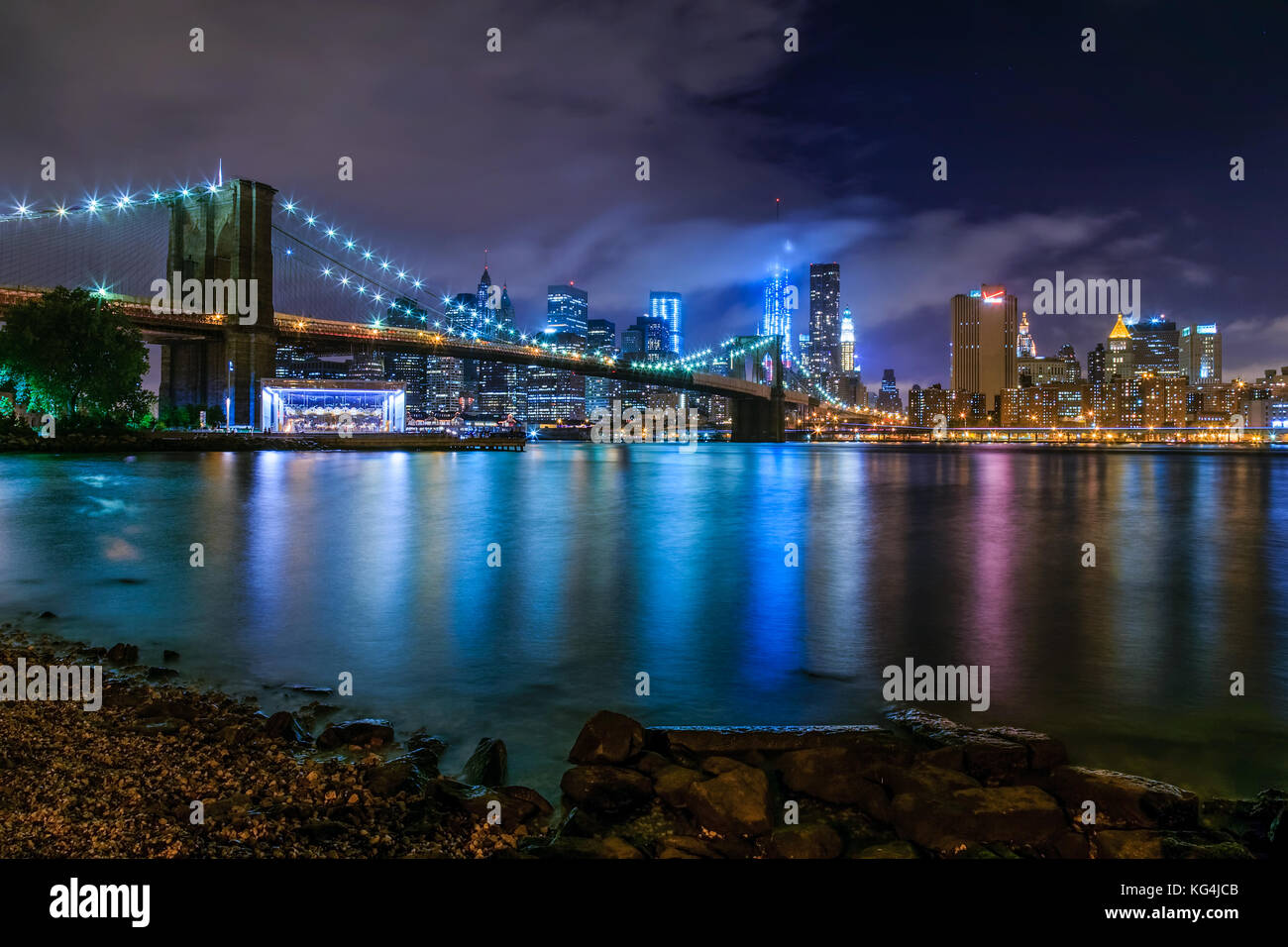 Brooklyn Bridge and Lower Manhattan Stock Photo - Alamy