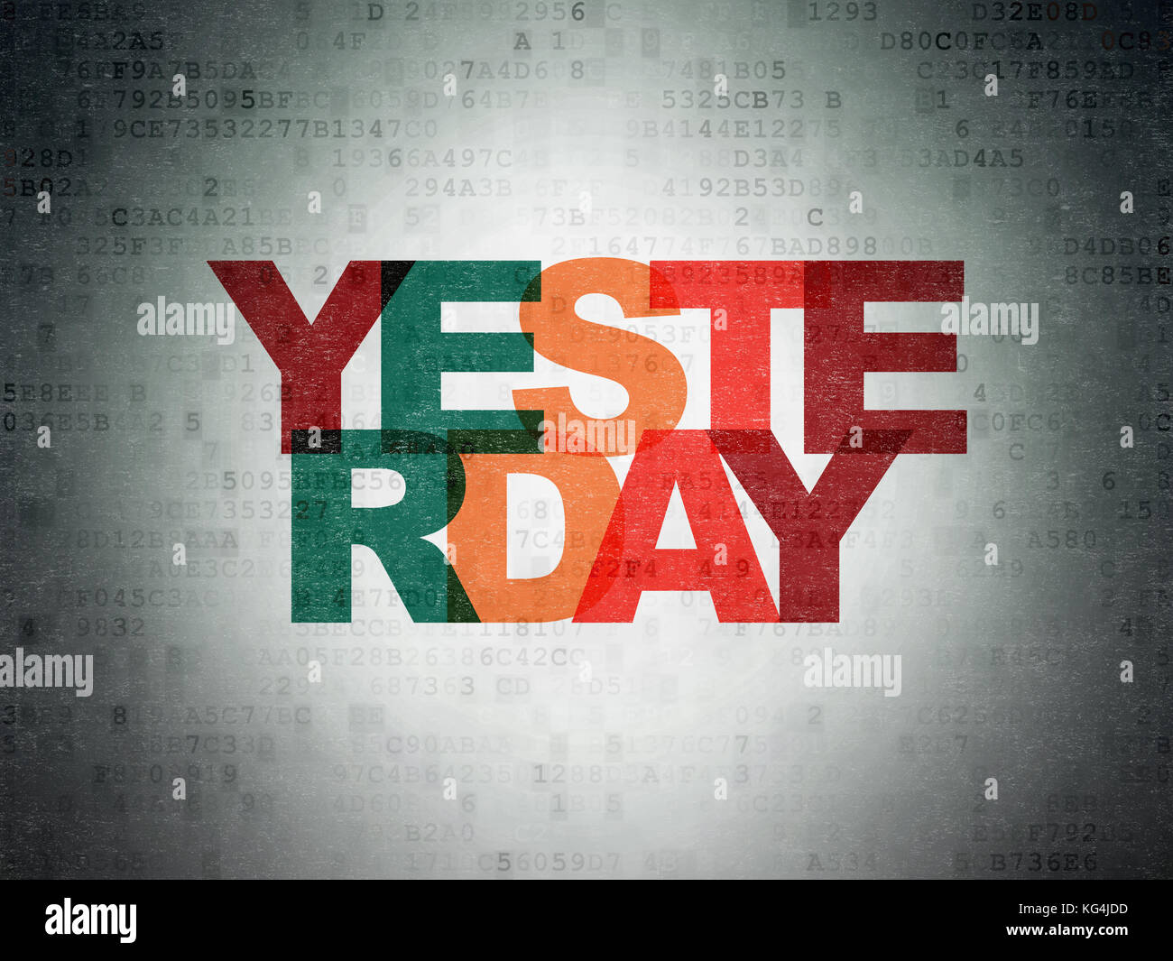 Time concept: Yesterday on Digital Data Paper background Stock Photo ...