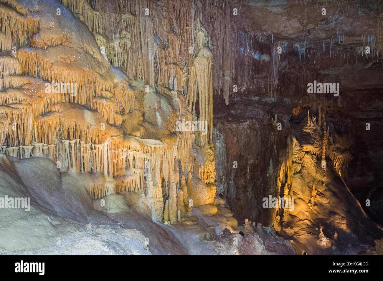 Stalactites in Natural Bridge Caverns near San Antonio, Texas Stock ...