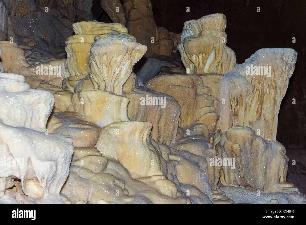 Stalagmites in Natural Bridge Caverns near San Antonio, Texas Stock ...
