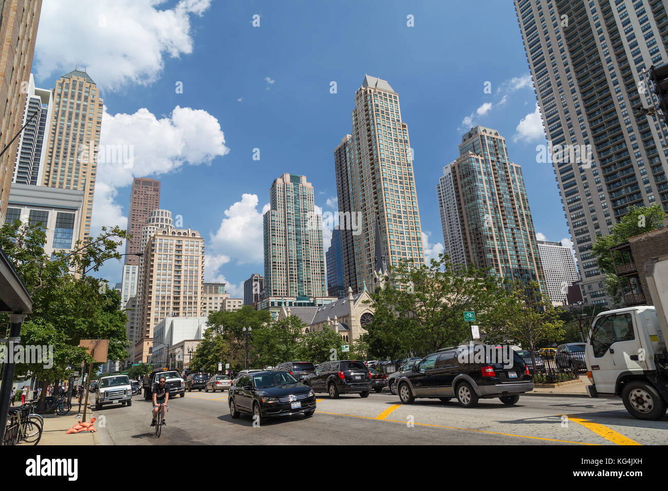 Streets of Downtown Chicago, Illinois Stock Photo - Alamy
