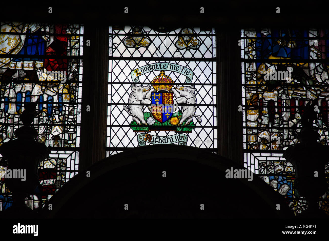 Stained glass memorial window to Richard 111 Stock Photo - Alamy
