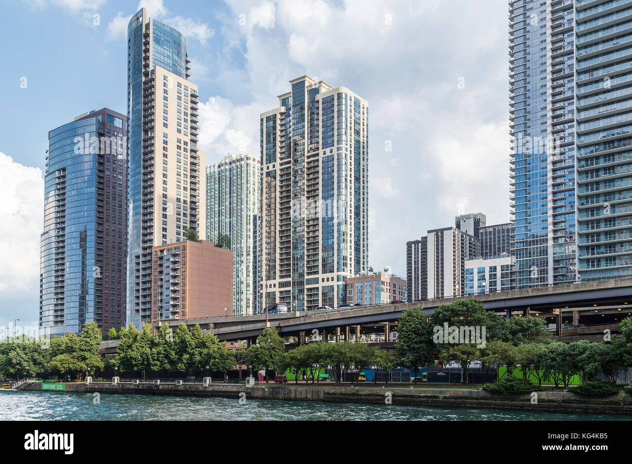 High-rise Luxurious Residential Buildings in Downtown Chicago along ...
