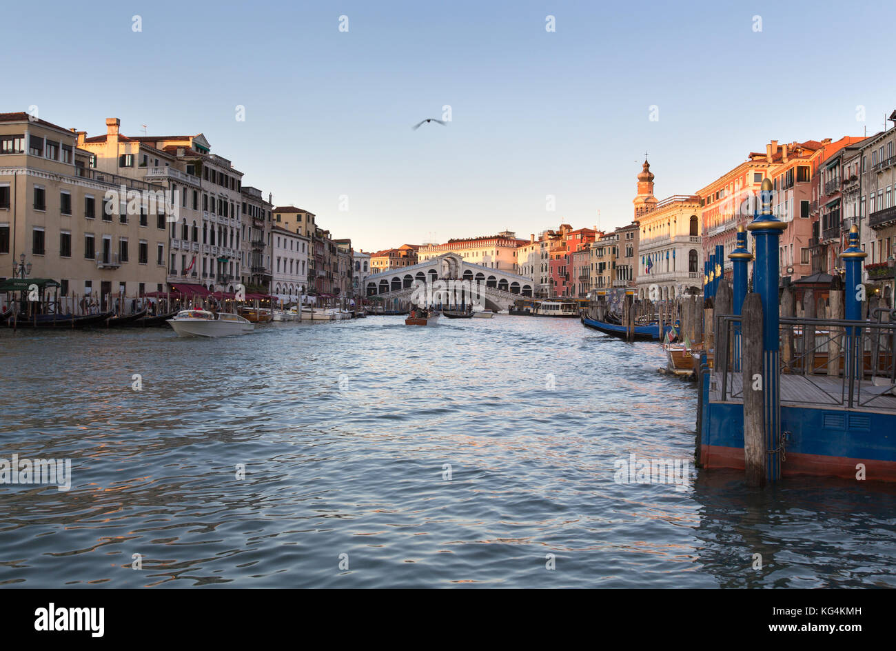 City of Venice Italy. Picturesque dusk view of the Grand Canal with the ...