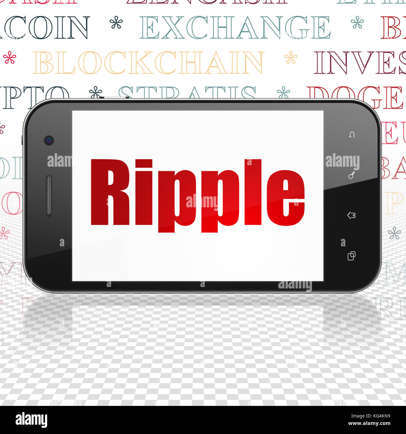 Blockchain concept: Smartphone with Ripple on display Stock Photo - Alamy