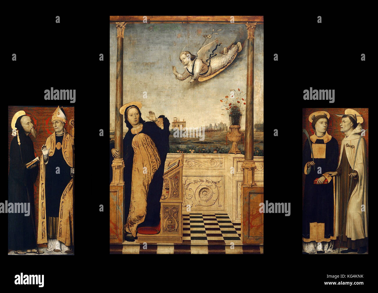 Carlo Braccesco The Annunciation Triptych Stock Photo - Alamy