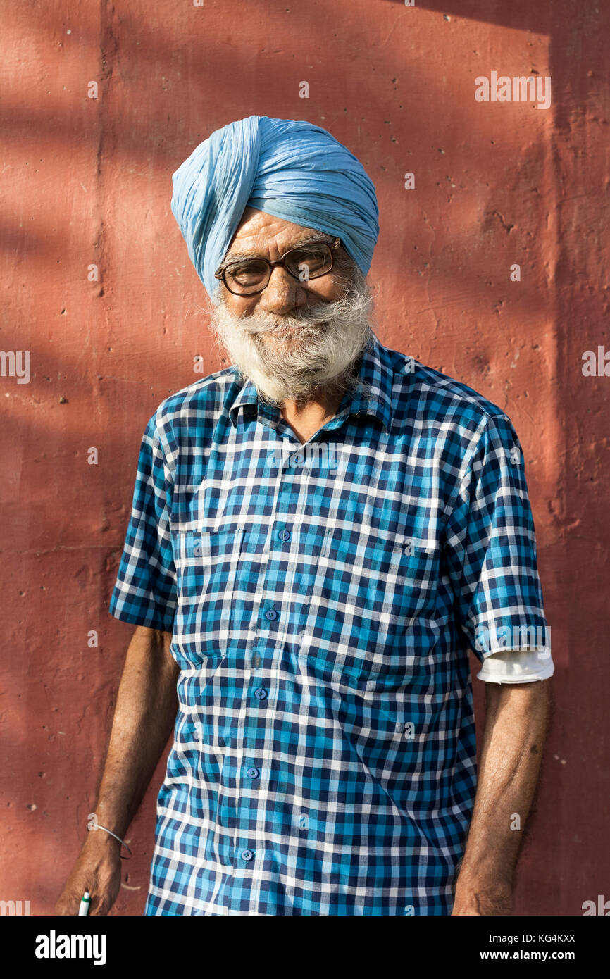 Portrait of man in Chandigarh, India Stock Photo - Alamy