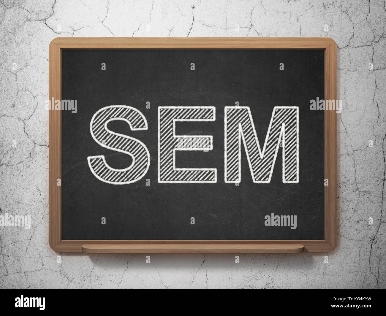Advertising concept: SEM on chalkboard background Stock Photo - Alamy