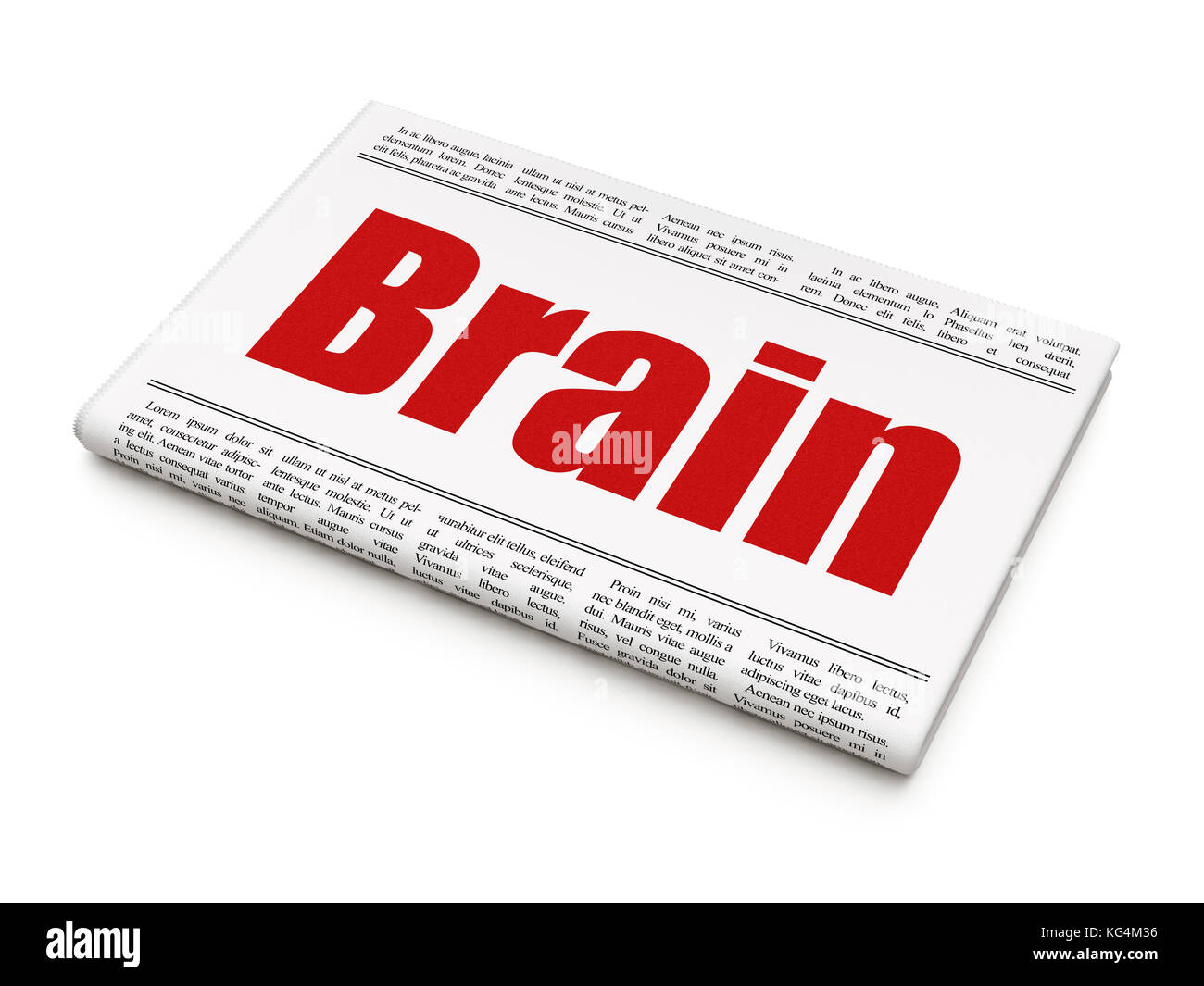 Medicine concept: newspaper headline Brain Stock Photo - Alamy