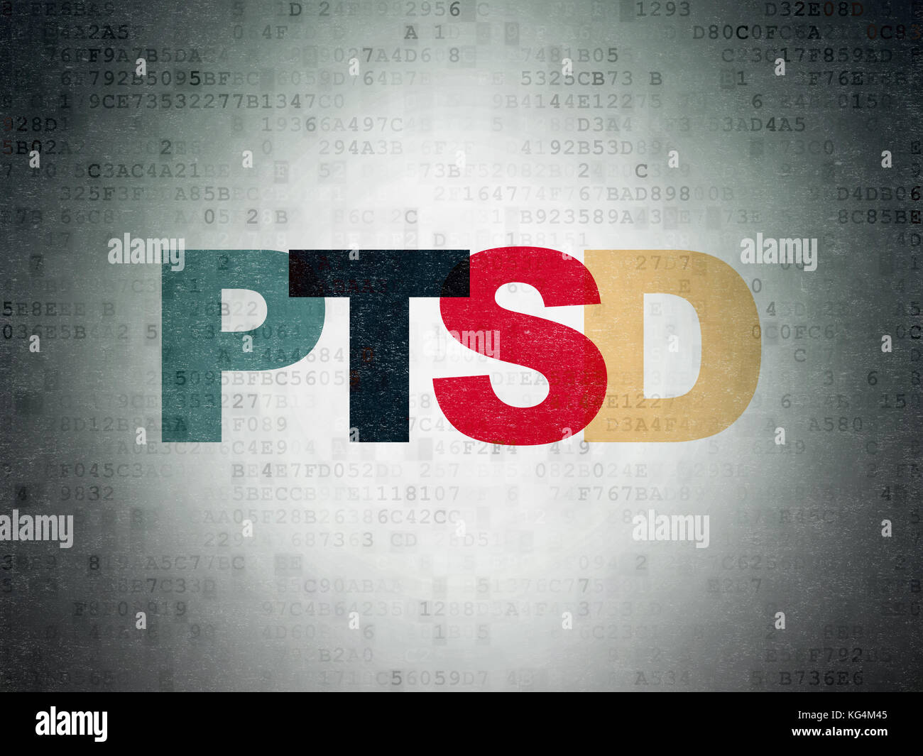 Healthcare concept: PTSD on Digital Data Paper background Stock Photo ...