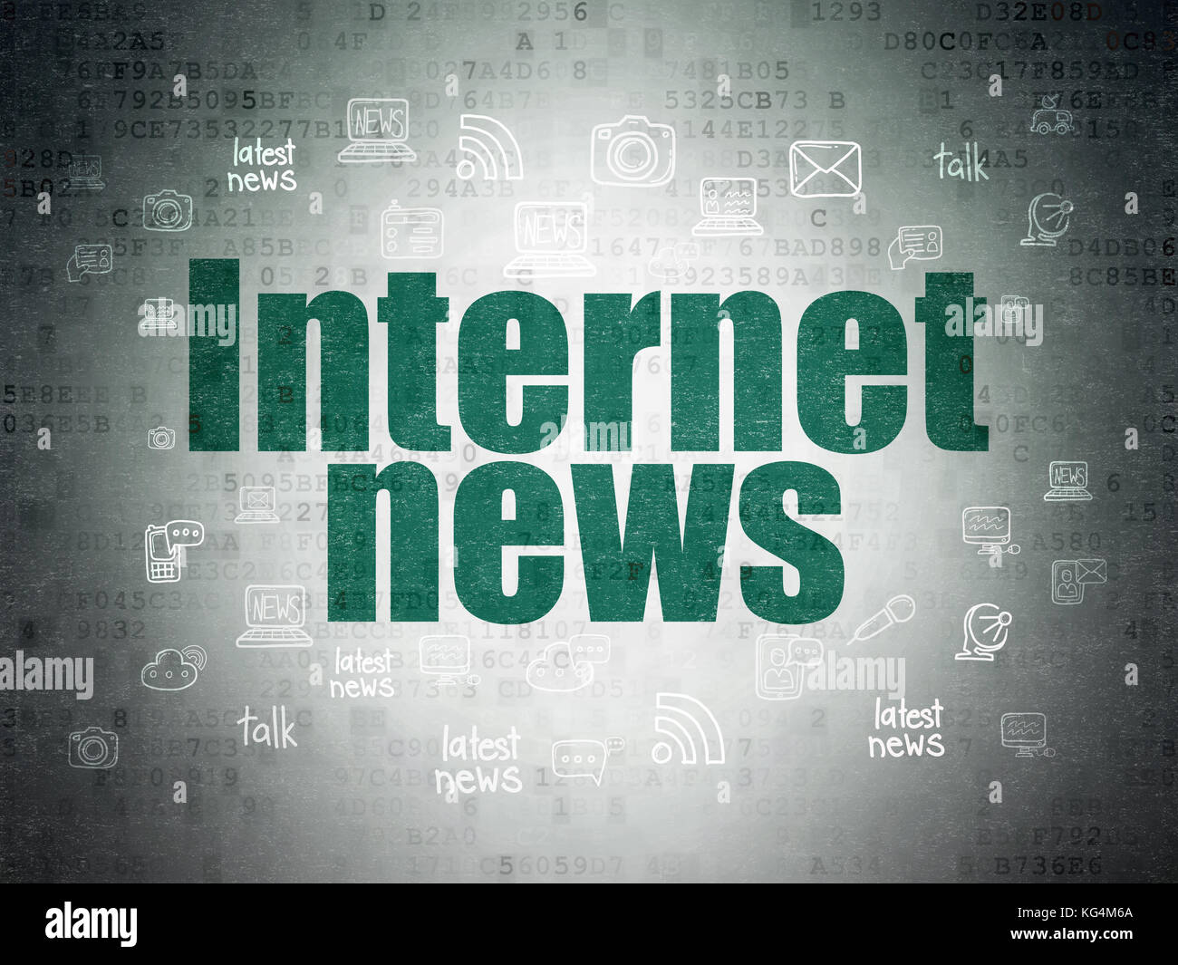 News concept: Internet News on Digital Data Paper background Stock ...