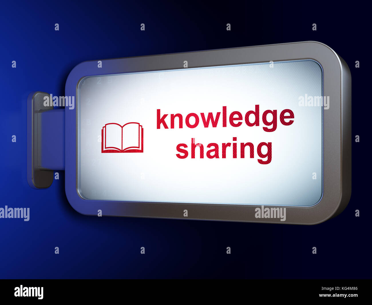 Studying concept: Knowledge Sharing and Book on billboard background ...
