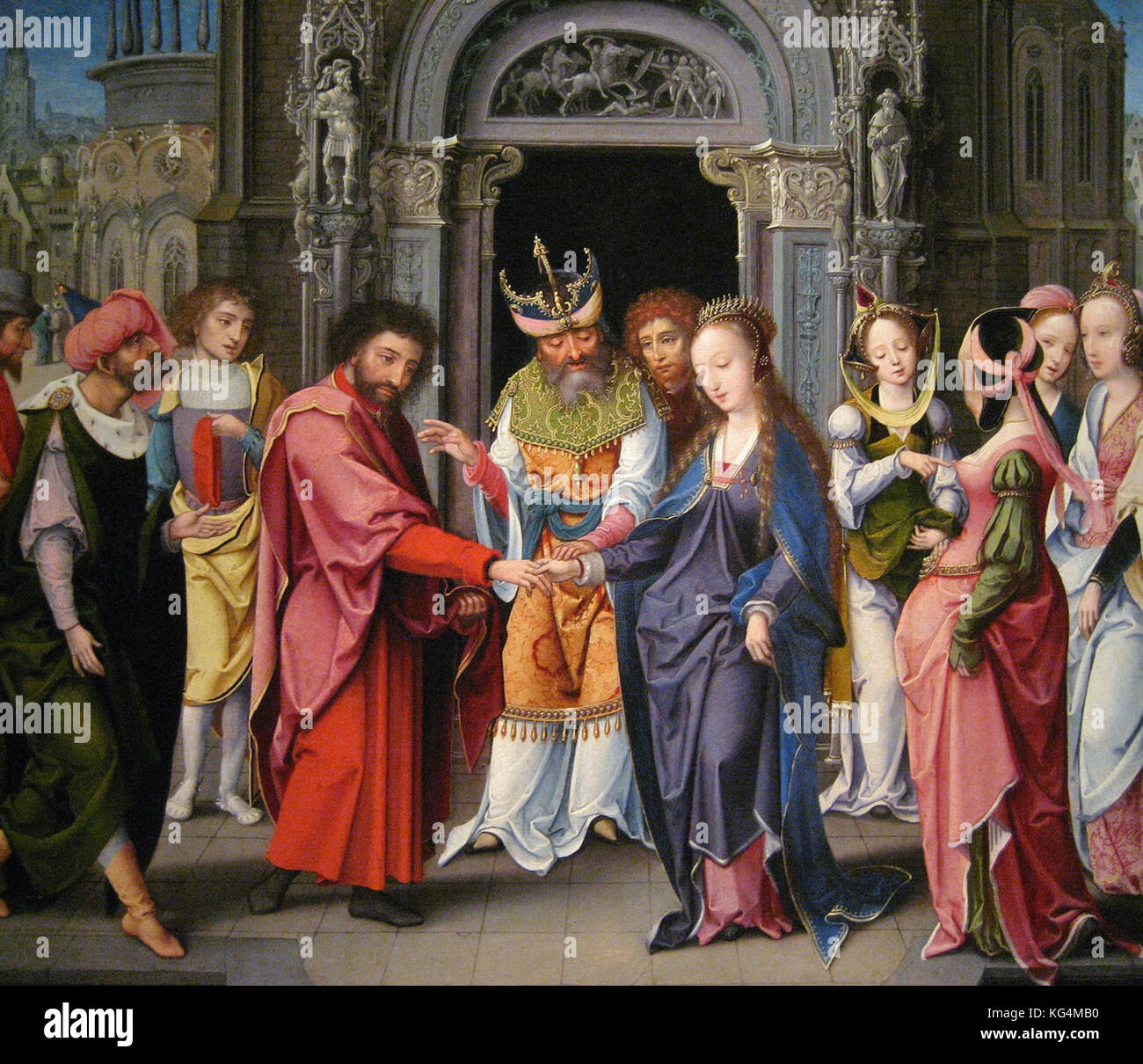 Jan van Dornick The Marriage of the Virgin Stock Photo - Alamy