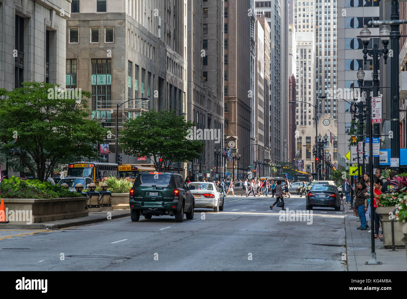 Streets of Downtown Chicago, Illinois Stock Photo - Alamy