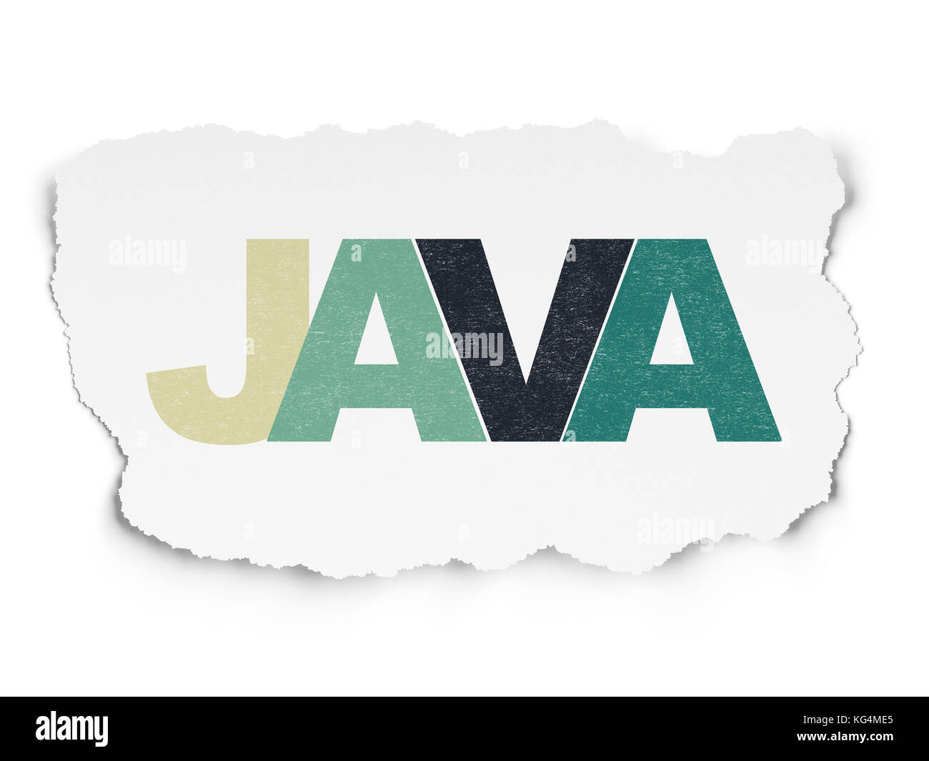 Database concept: Java on Torn Paper background Stock Photo - Alamy