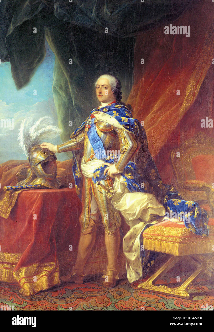 Carle van Loo studio Portrait of Louis XV king of France 18th century ...