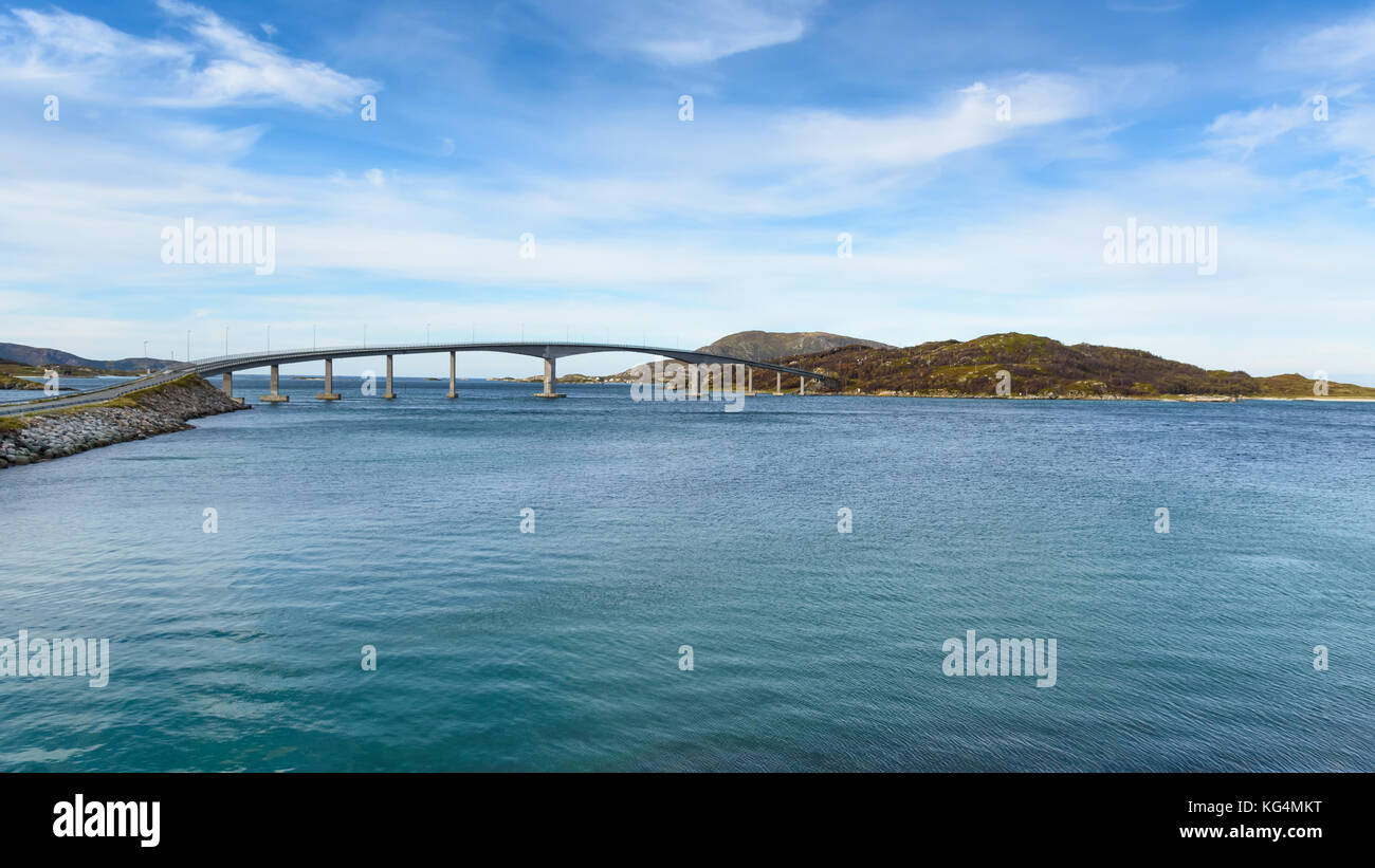Bridge to the Sommaroy island, Tromso, Norway, Scandinavia Stock Photo ...