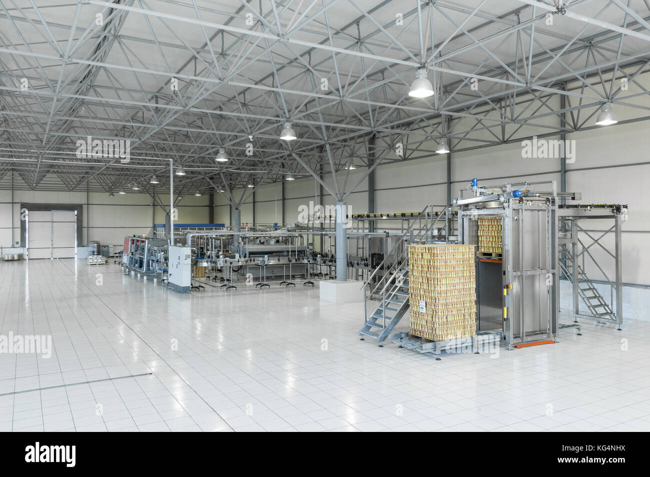 panorama of the workshop for the production and bottling of beverages ...