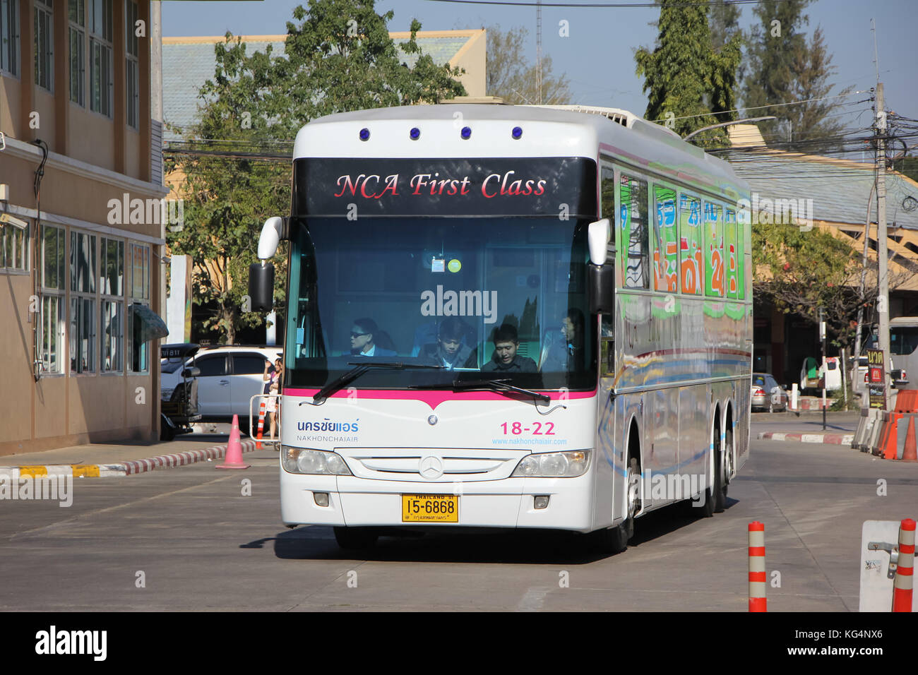 CHIANGMAI, THAILAND -JANUARY 10 2016: Mercedes benz bus of Nakhonchai ...