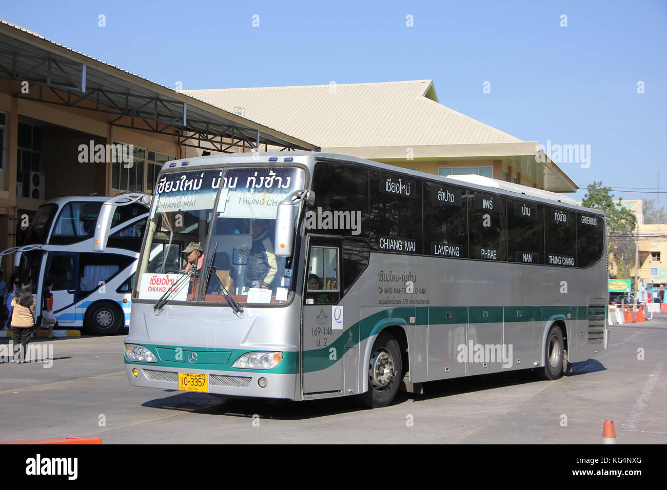 CHIANGMAI, THAILAND -JANUARY 10 2016: Benze Bus of Green bus Company ...